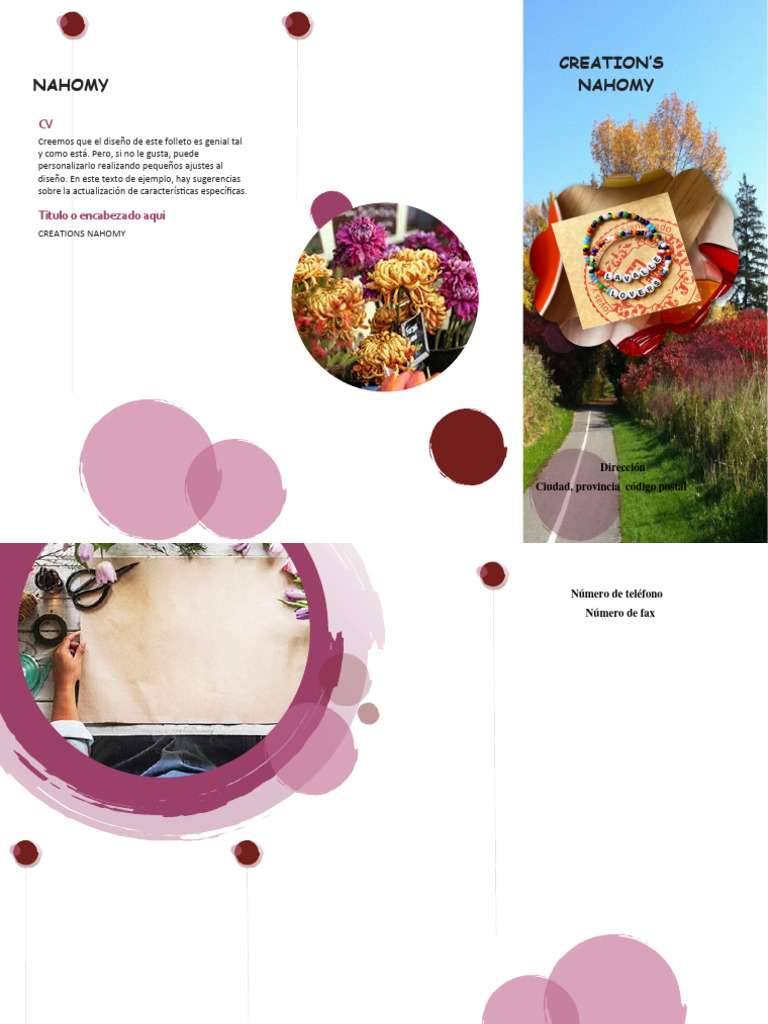 Personaliza Folletos de Creations Nahomy | PDF | Informática | Software