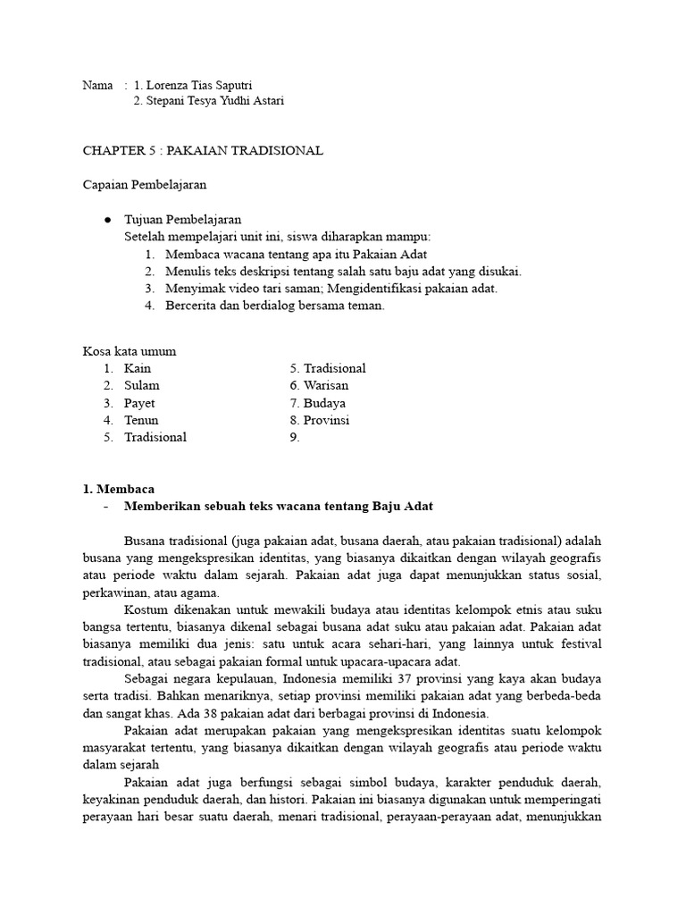 Modul Ajar BIPA | PDF