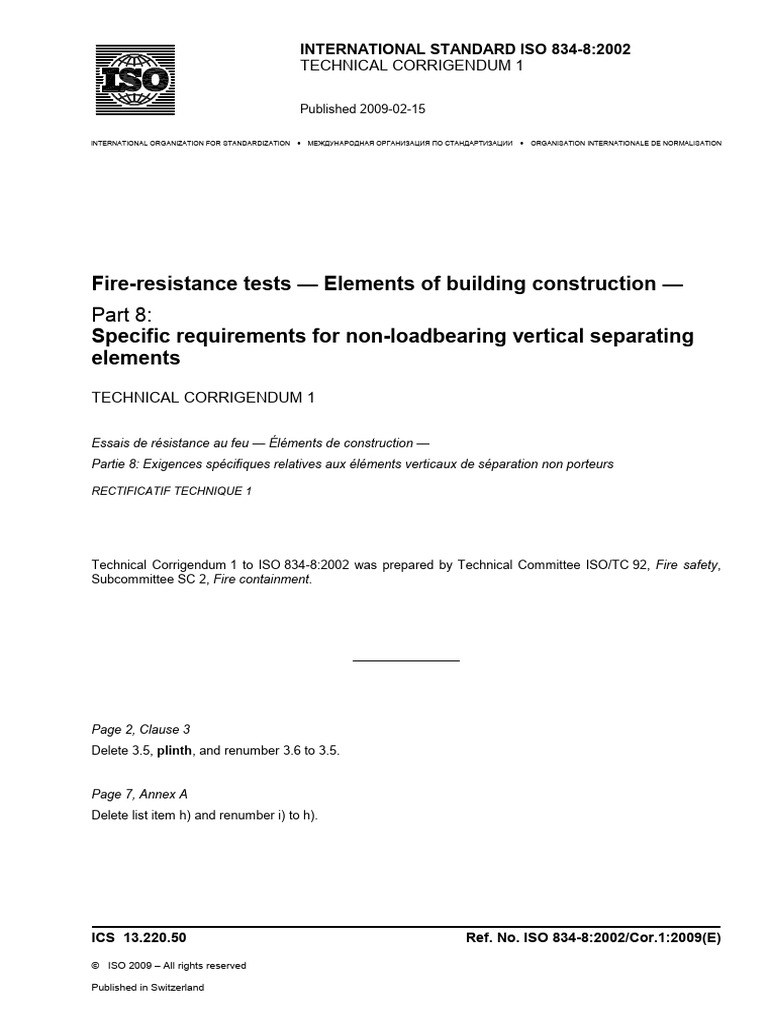 ISO 834 8 2002 Cor 1 2009 en | PDF