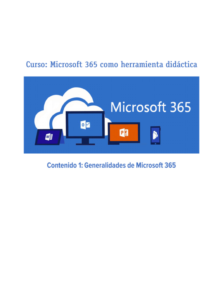 Generalidades de Microsoft 365 | PDF | Computación en la nube | Microsoft