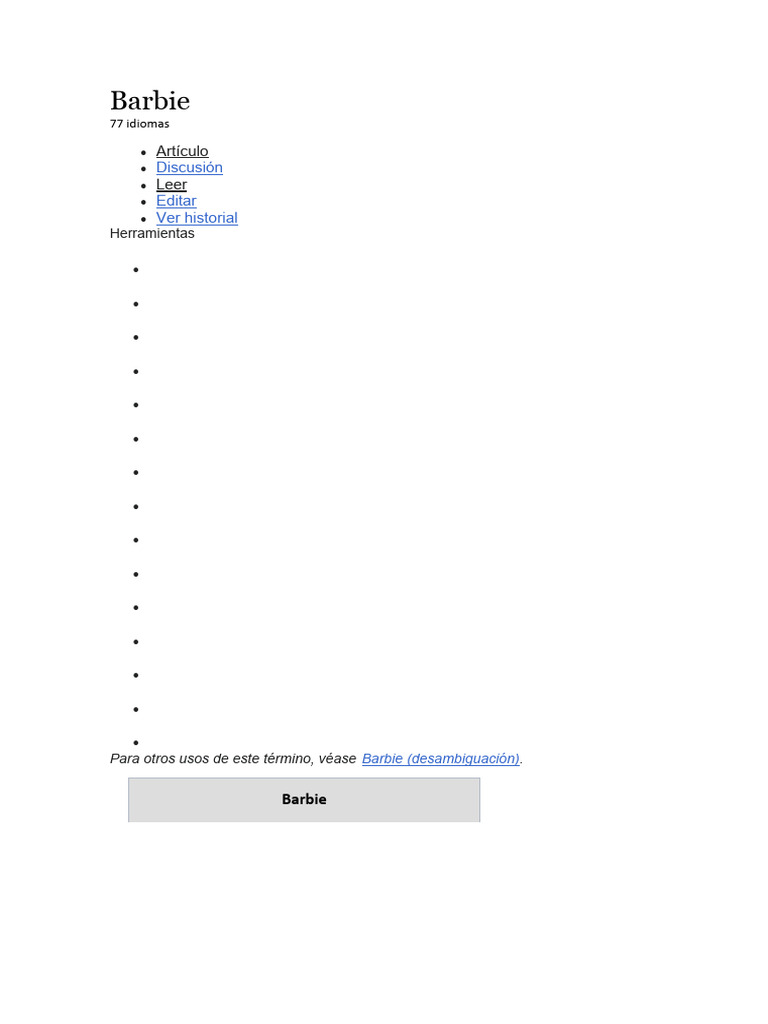 barbie | PDF | Barbie | Muñecas