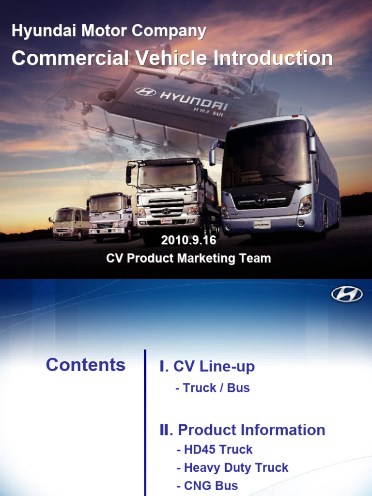 HMC Commercial Vehicle Introduction | PDF | Truck | Axle