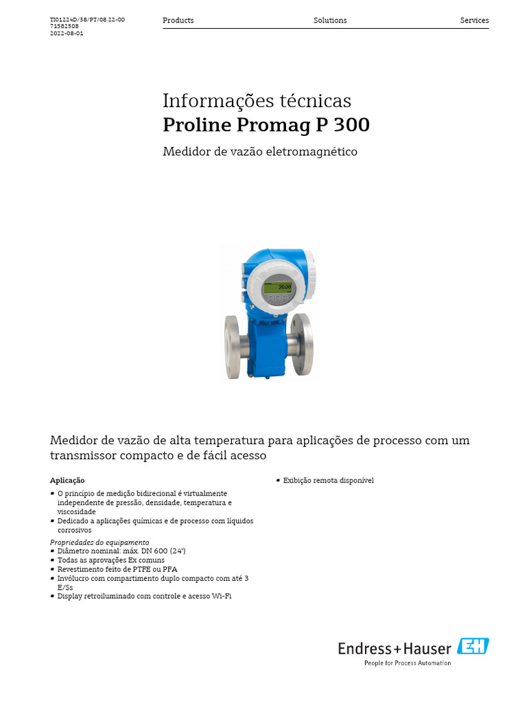 Endress - Promag P300 | PDF | Rede de computadores | Rede sem fio