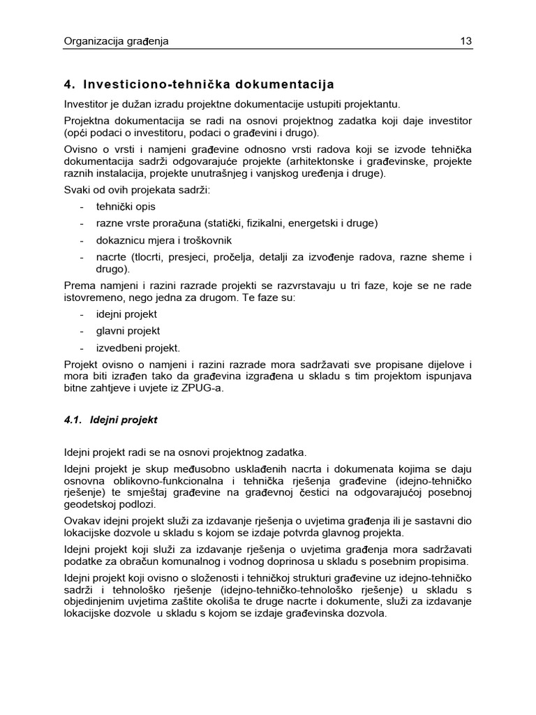 Idejni I Glavni Projekt 3.f | PDF