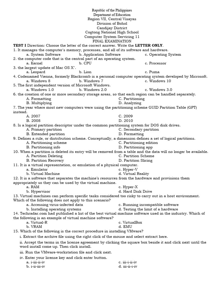 CSS 11 Final - 1ST Sem | PDF | Operating System | Computer Hardware