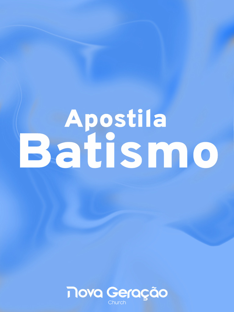 Apóstila Batismo - 2024 | Download grátis PDF | Batismo | Pecado