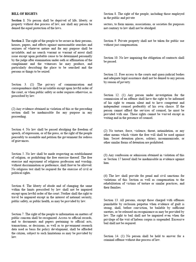 Bill of Rights | PDF | Naturalization | Citizenship