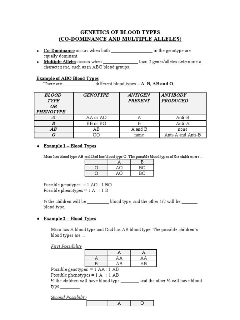 Cloze Blood Types | Download Free PDF | Blood Type | Allele