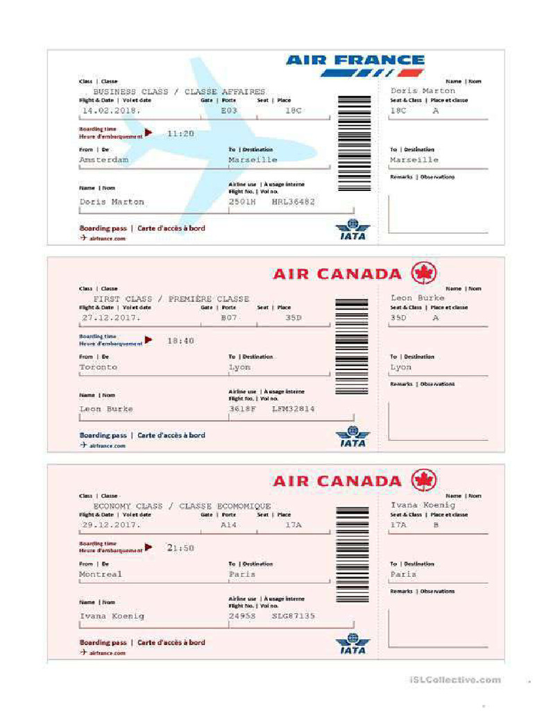 Billet D'avion | PDF