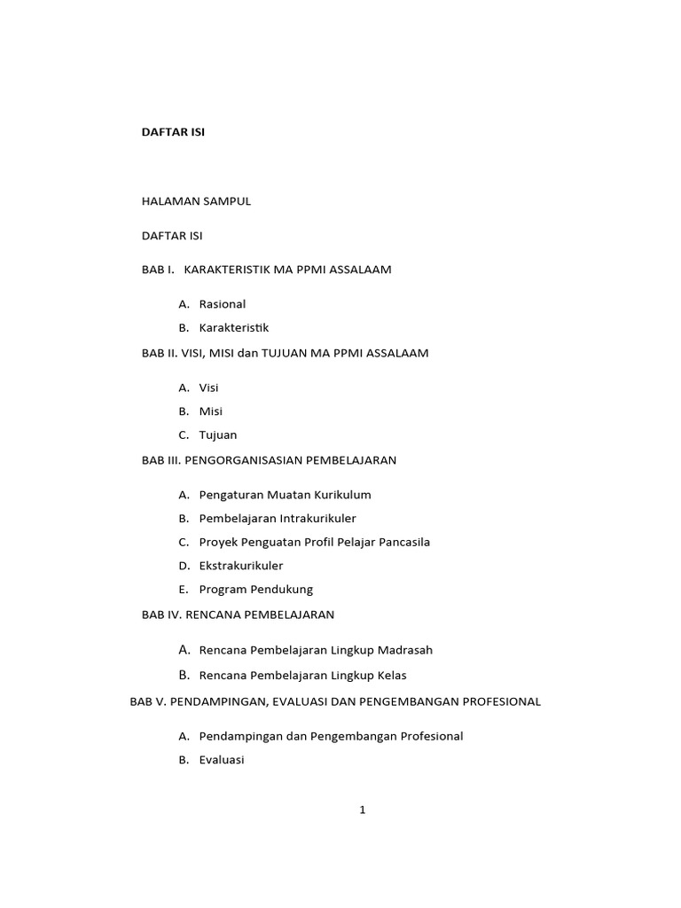 Kurikulum MA PPMI Assalaam 2023-2024 | PDF