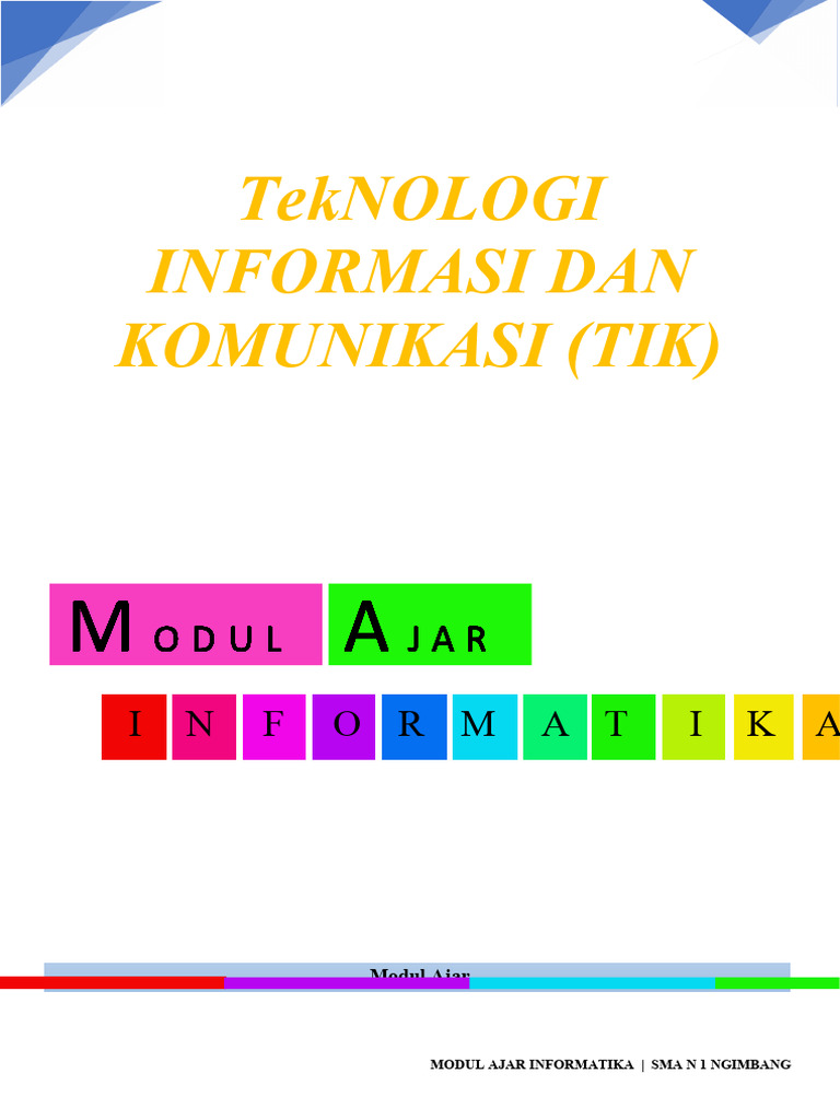 Modul Ajar (Informatika) TIK - EDIT | PDF Modul Ajar (Informatika) TIK - EDIT | PDF