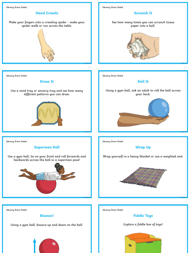 Sensory Brain Break Activity Cards | PDF