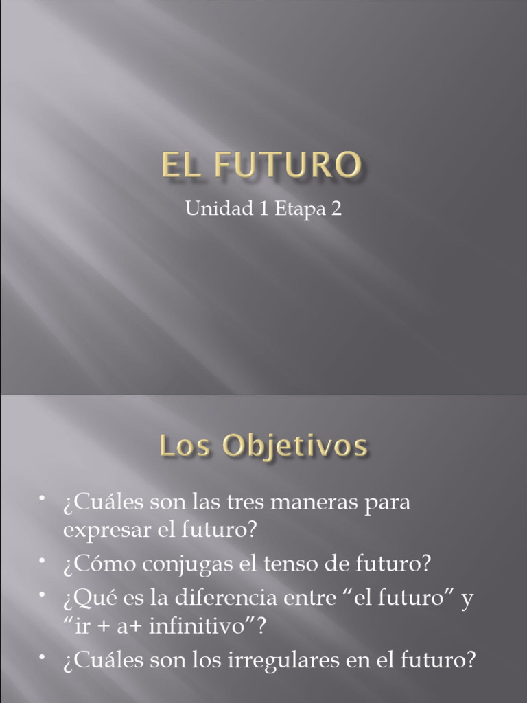 El Futuro - Spanish 3 | PDF