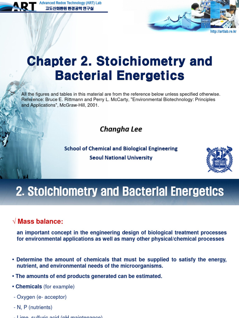 2-Stoichiometry and Bacterial Energetics | PDF | Redox | Stoichiometry