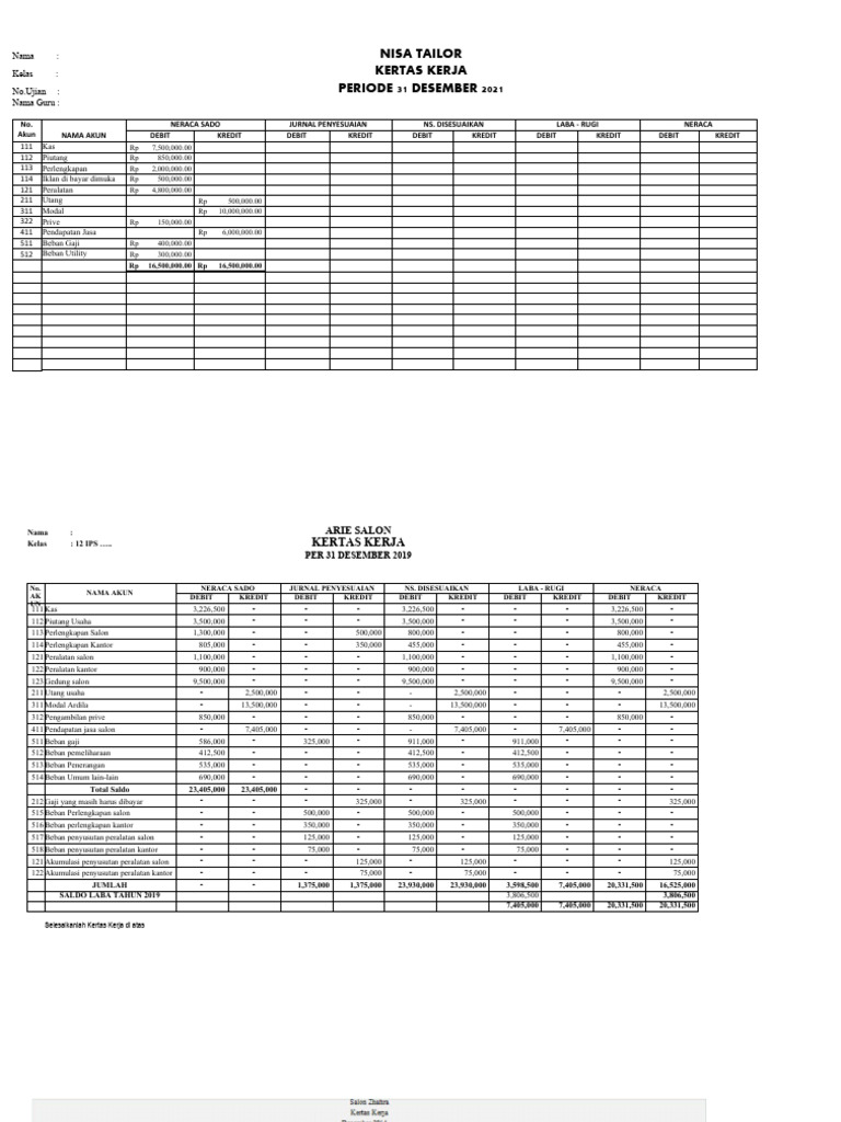 Lembar Jawaban XII IPA | PDF