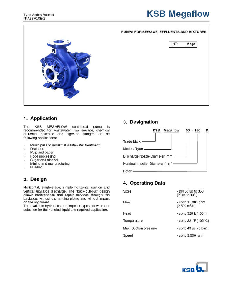 MT A2370 0e 2 Megaflow | PDF | Pump | Bearing (Mechanical)