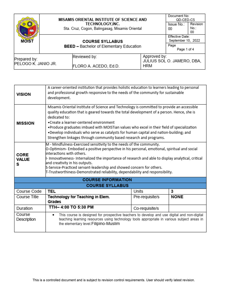 Picps Syllabus | PDF | Learning | Human Communication