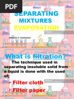 Separating Mixtures Through Evaporation | PDF | Evaporation | Water