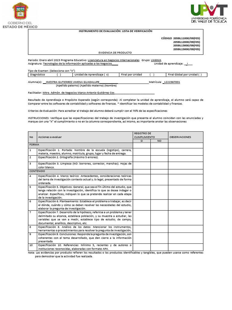 Investigacion U1 | PDF | Contabilidad | Software de la aplicacion