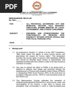 RA 10070 PWD Affairs Office PDAO | PDF | Government | Justice