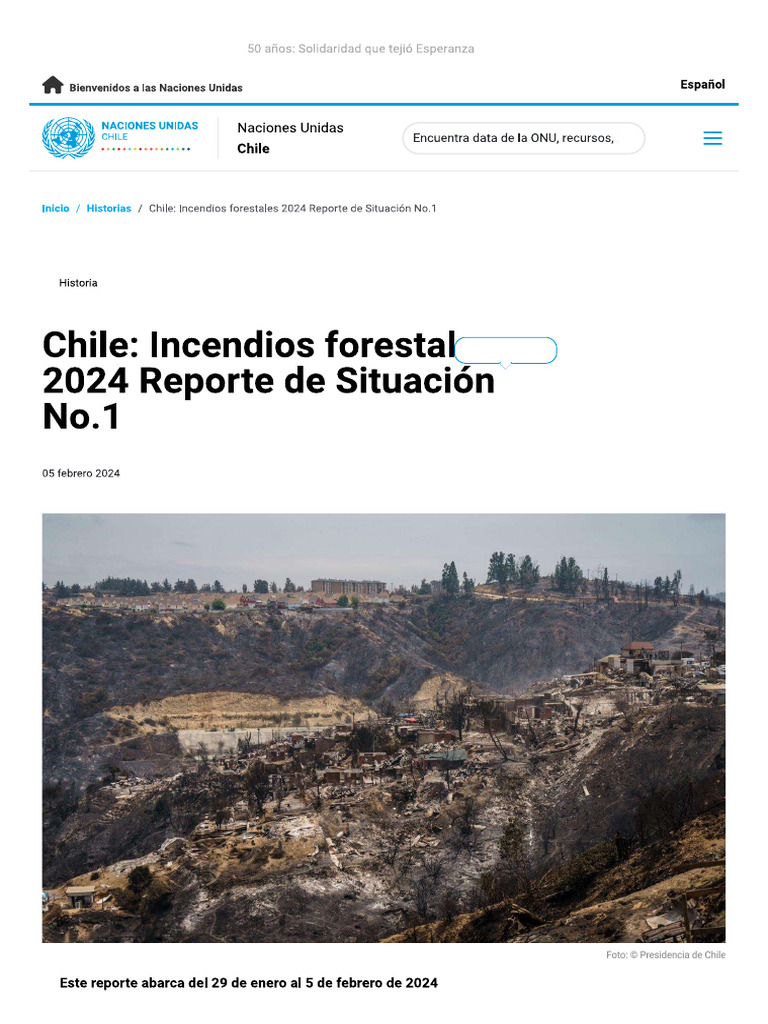 Chile Incendios Forestales 2024 Reporte de Situacion Numero 1 | PDF