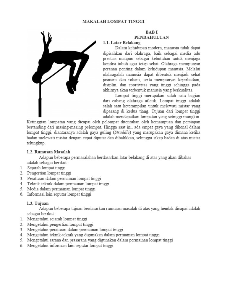Makalah Lompat Tinggi | PDF