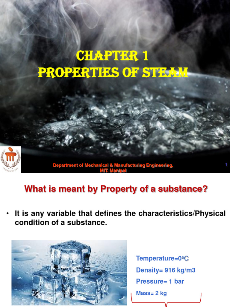Chapter 1 Properties of Steam | PDF | Steam | Physical Sciences