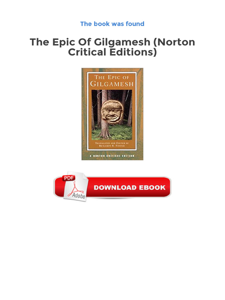 Free The Epic of Gilgamesh Norton Critical Editions Ebooks Online | Download Free PDF | Epic ...