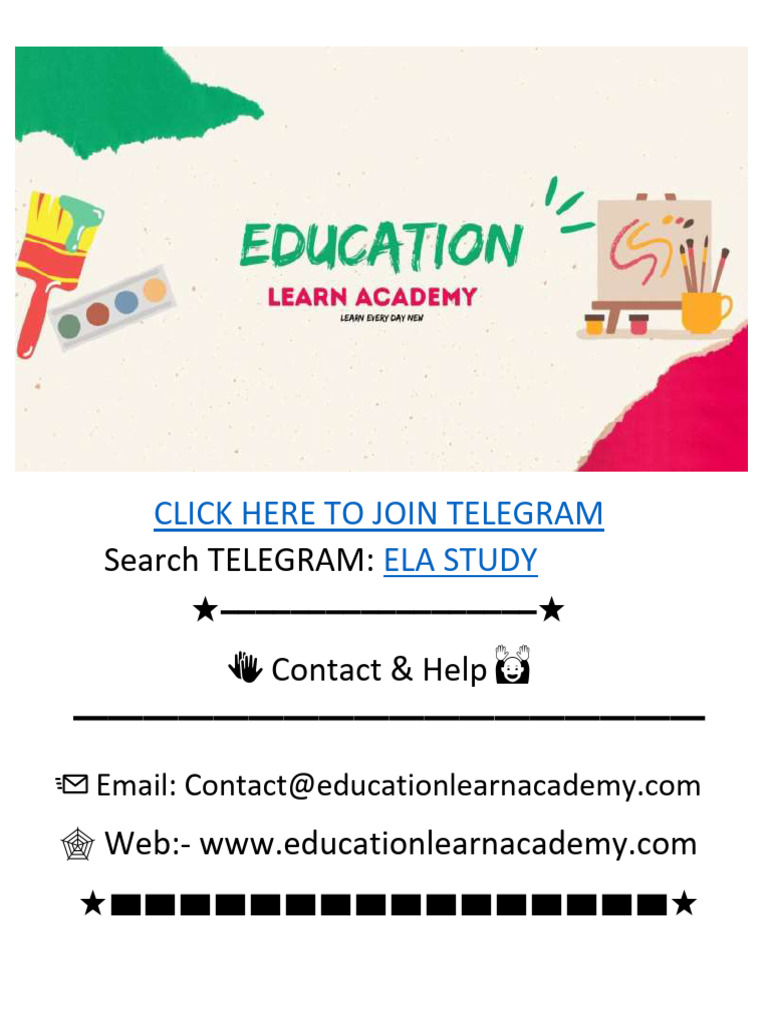 Click Here To Join Telegram For More Matrial | PDF