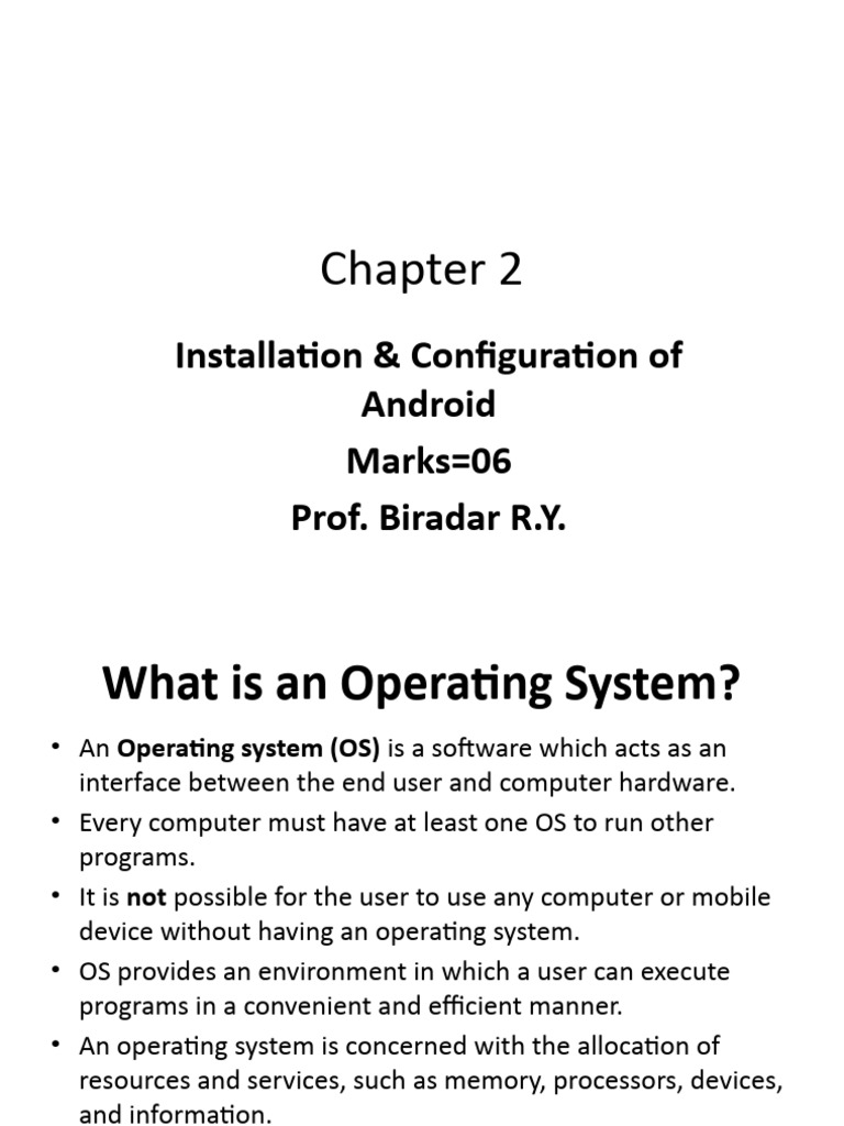Chapter 2 Mad Android Development Pdf Java Programming Language Operating System 6549