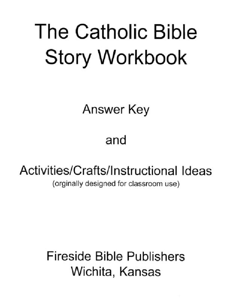The Catholic Bible Story Workbook Answer Key and Activities | PDF