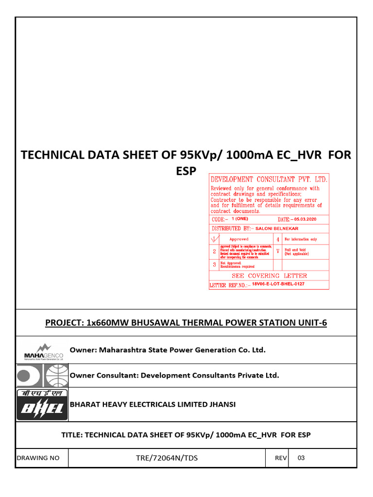 TRE - 72064N - TDS Rev-03 | PDF | Transformer | Rectifier