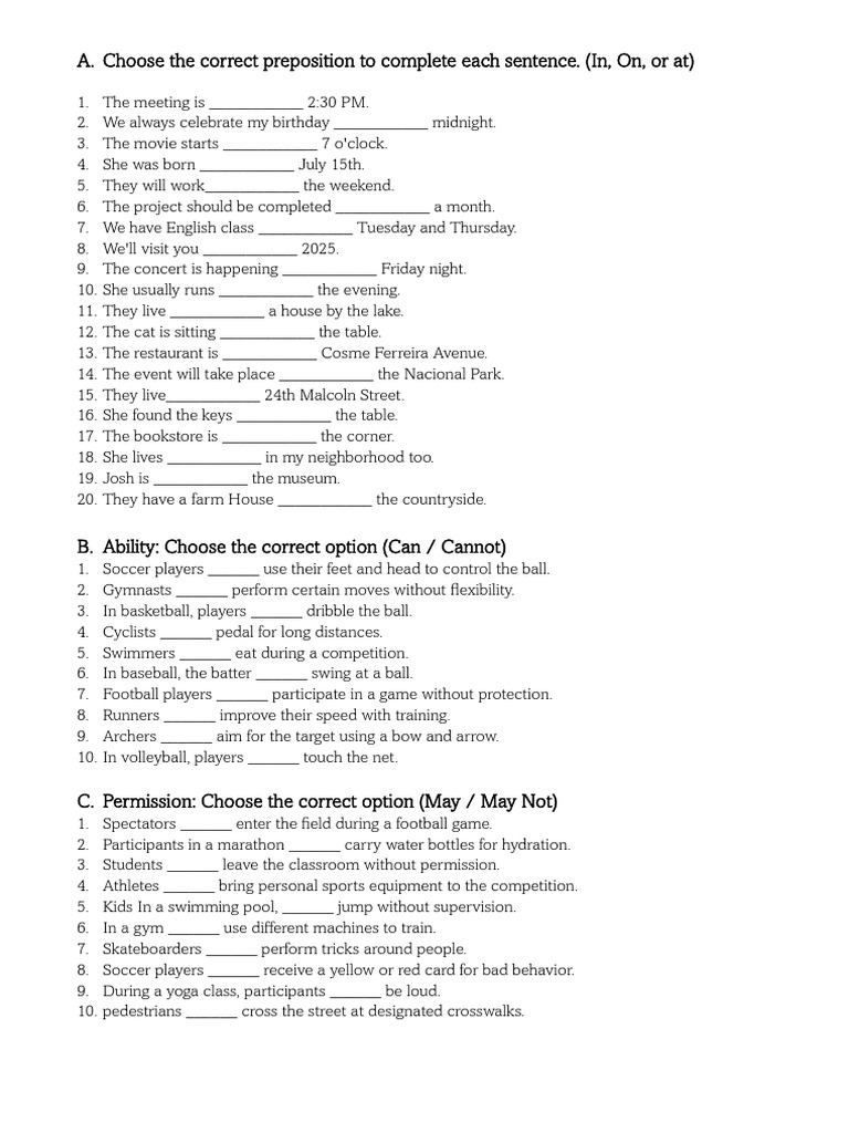 Intensive Practice Sheet | PDF