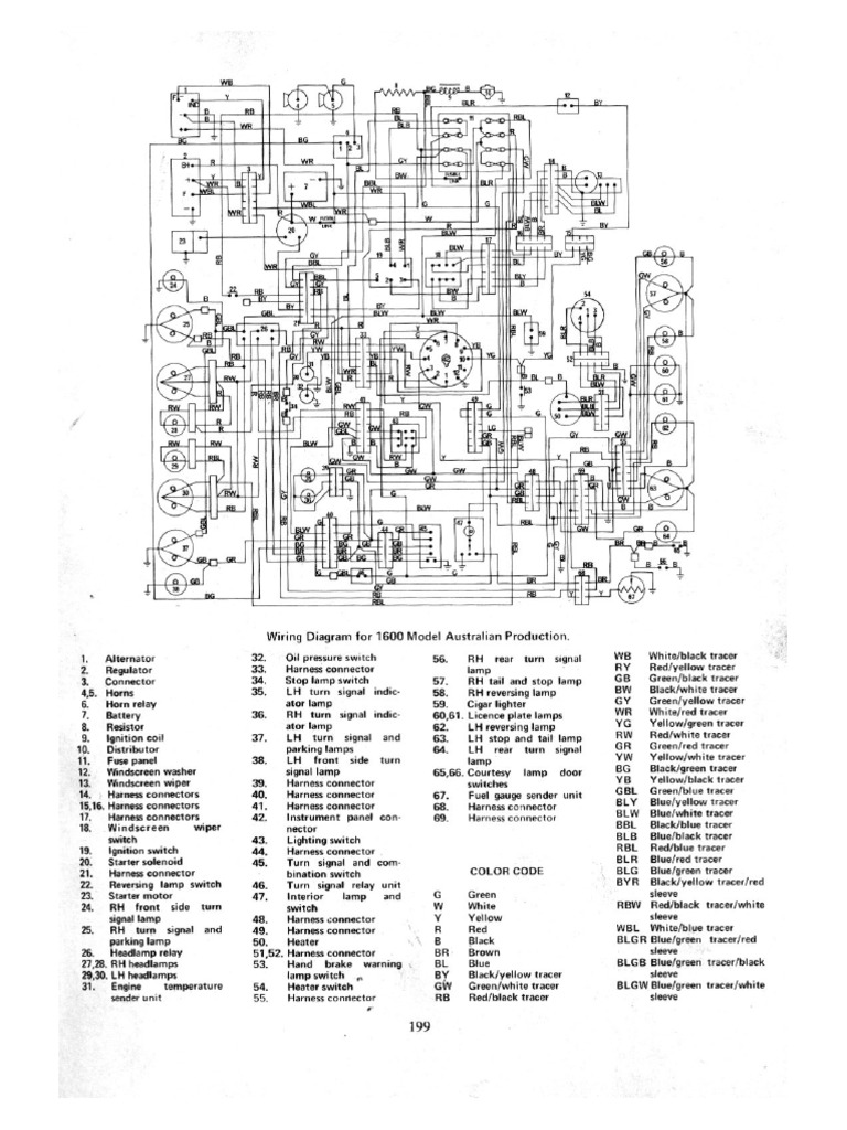1600 Wiring Diagram BW | PDF