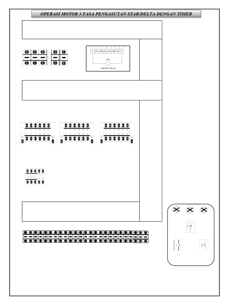Operasi Motor 3 Phasa (Start-Delta Dengan Timer) | PDF