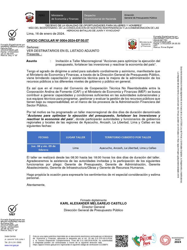 Oficio Circular N 0004 2024 Ef 50 07 - Invitacion Al Taller Macro | PDF ... Oficio Circular N 0004 2024 Ef 50 07 - Invitacion Al Taller Macro | PDF ...