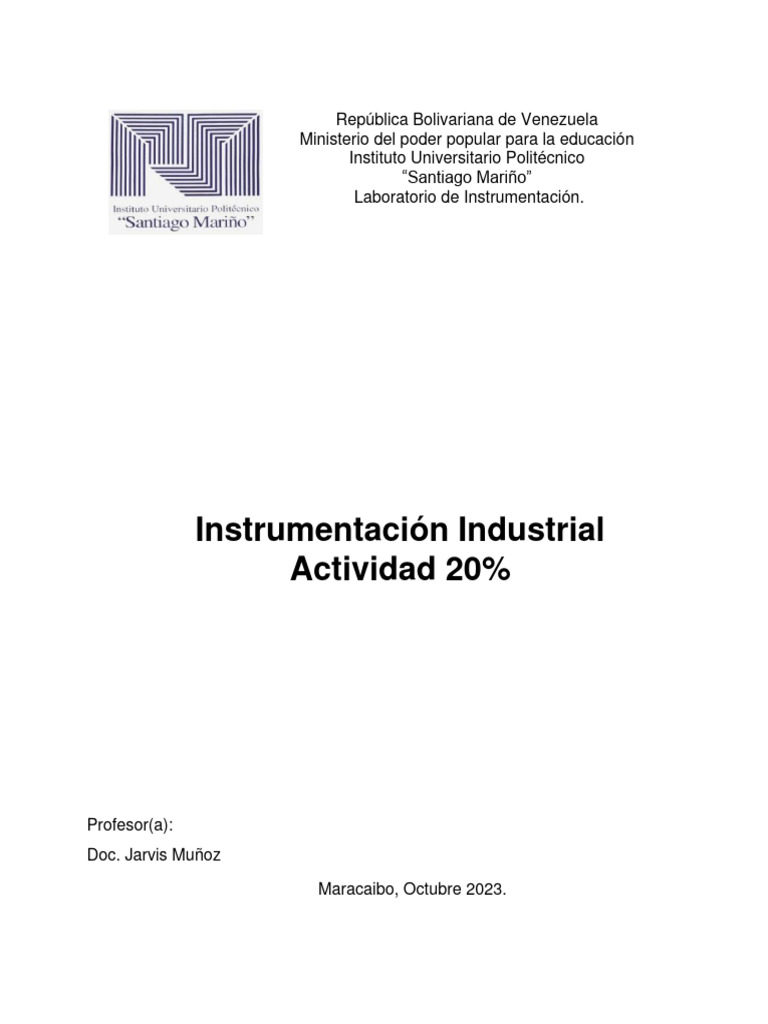 Actividad 2 Corte 1 Lab. Instrumentacion | PDF | Realimentación | Sistema de control