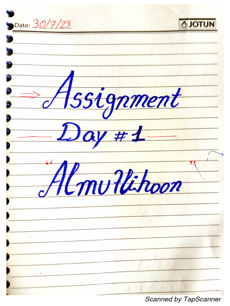 Assignment Day#1 (Almuflihoon) Regards-Abdul Aziz Mentor - Maam Zainab ...
