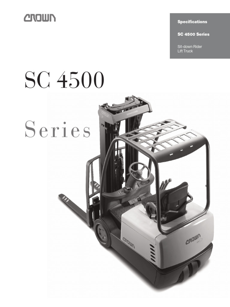 Sitdown Counterbalance sc4500 Spec | PDF | Elevator | Gear