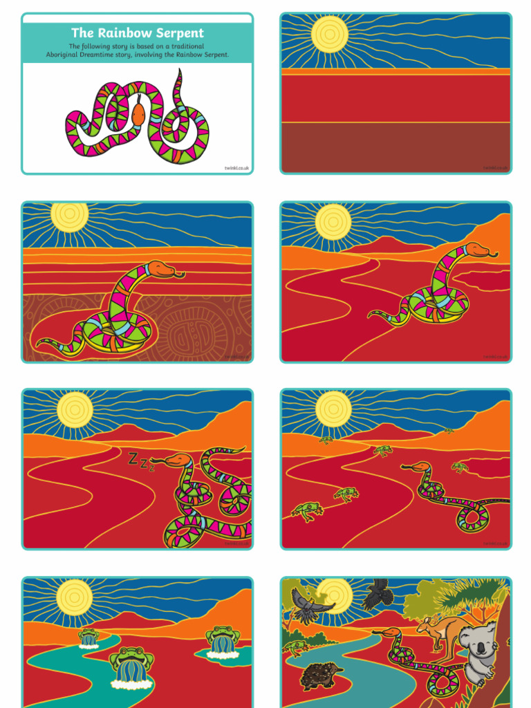 Au H 35 The Rainbow Serpent Story Sequencing Cards | PDF