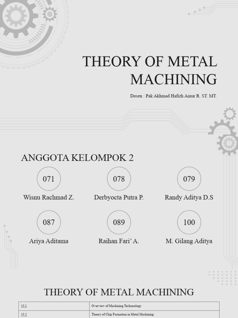Theory of Metal Machining | PDF