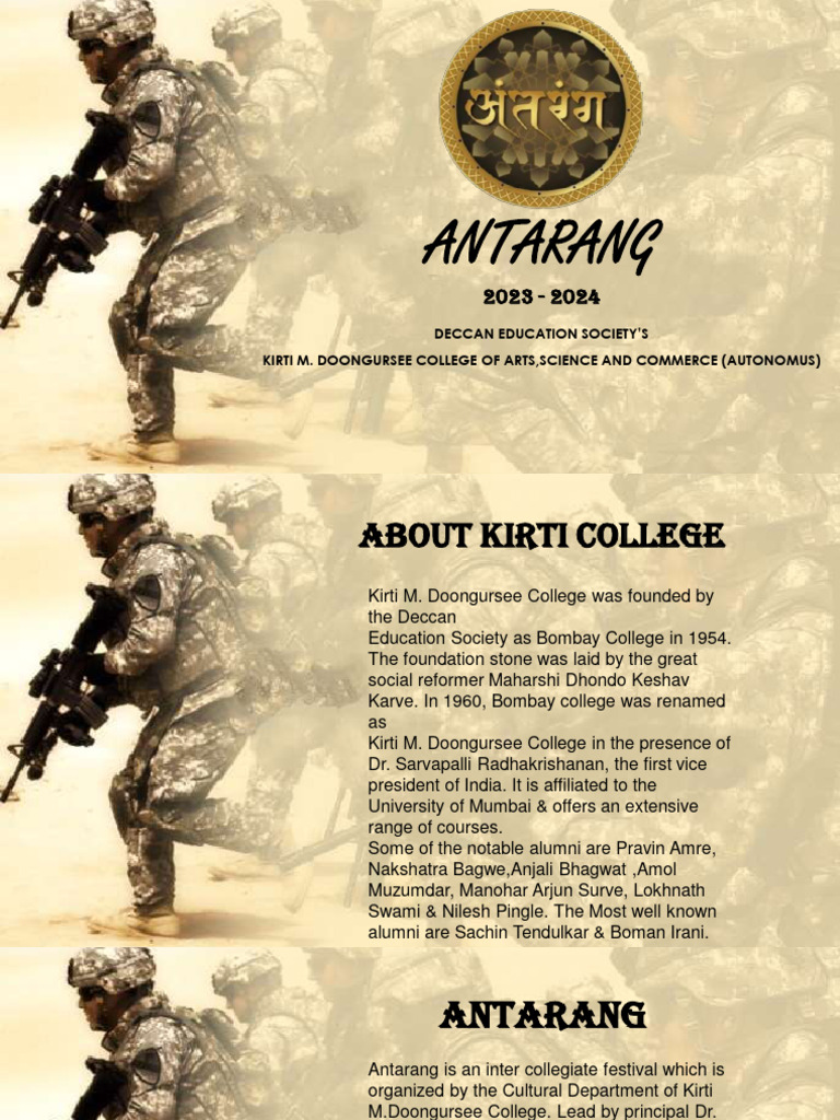 Antarang 2023 - 2024 Final Broucher | PDF