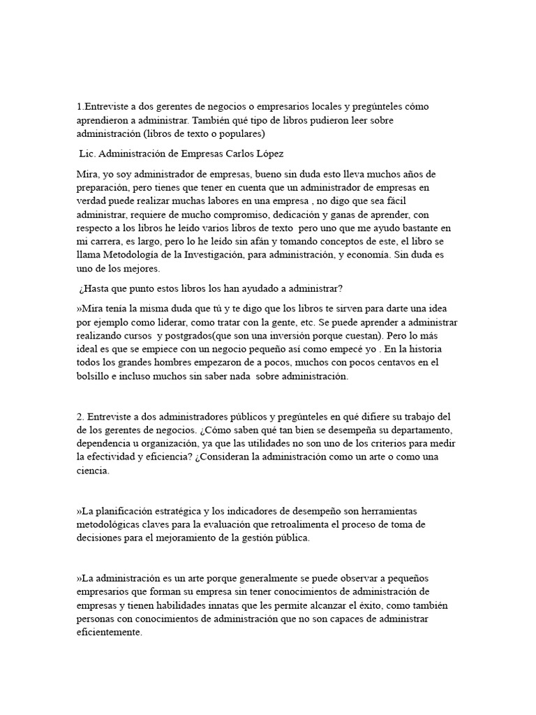 Tarea Admón | PDF | Business | Economias