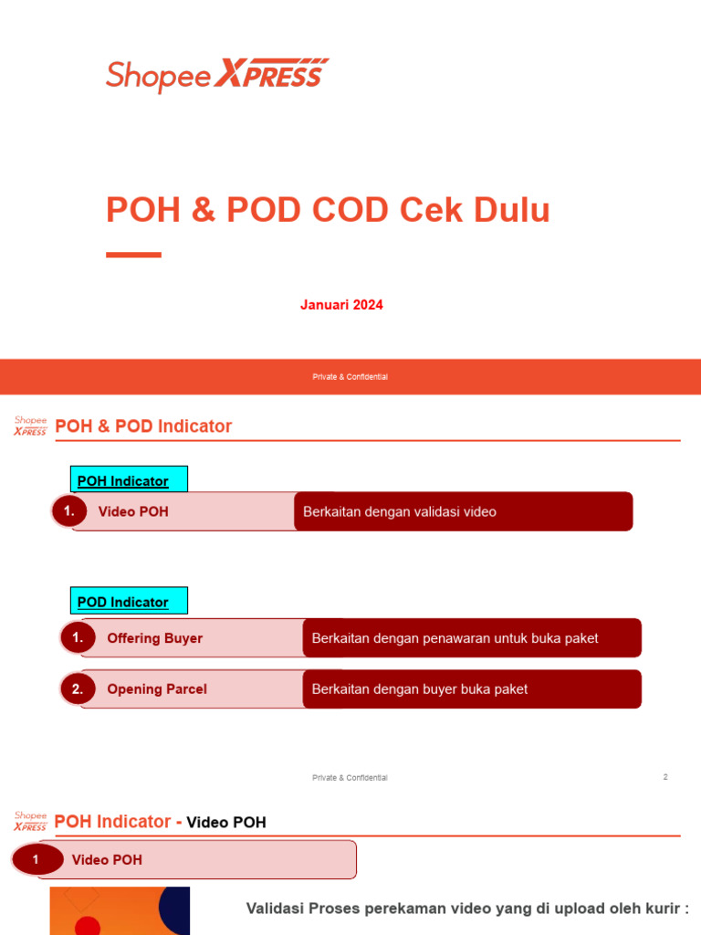 POH & POD COD Cek Dulu Indicators 2024 | PDF