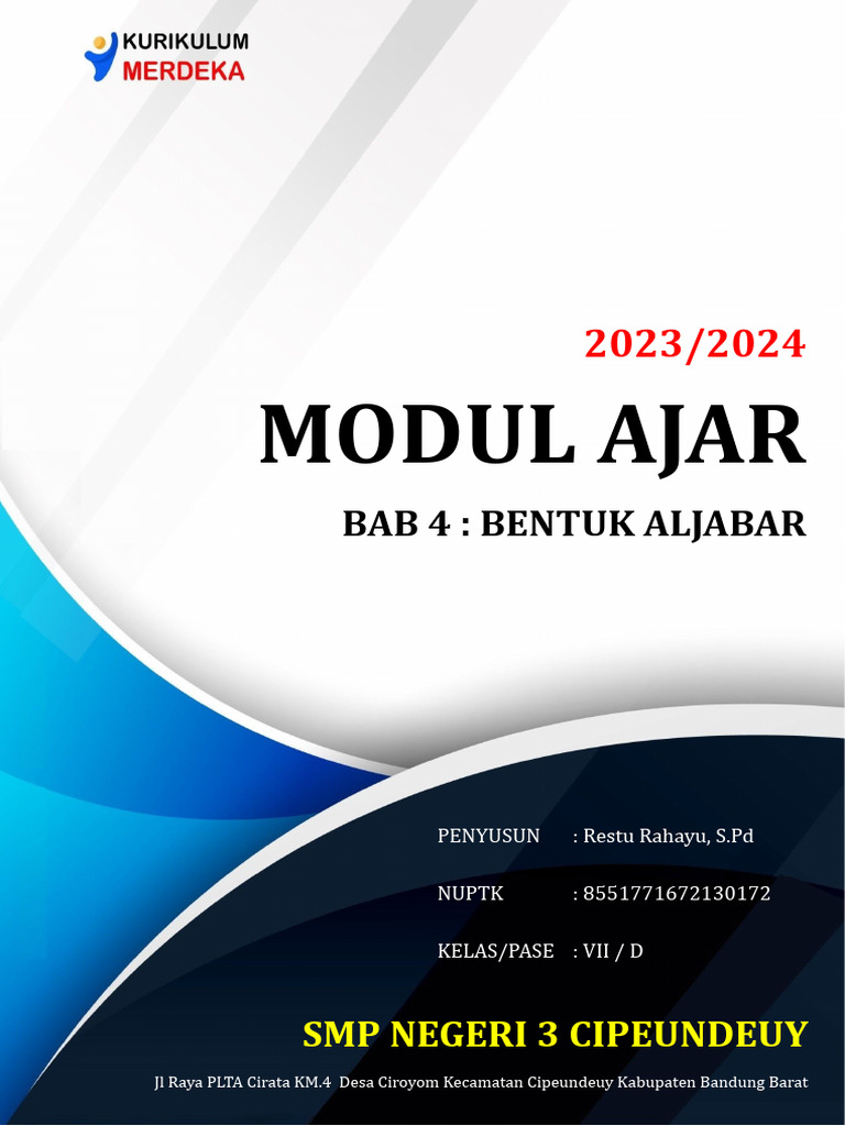 Modul Ajar Matematika Kls 7 Sem 2 - Bab IV | PDF
