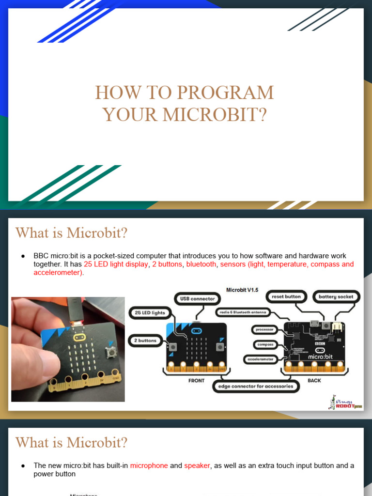 Programming The Microbit | PDF