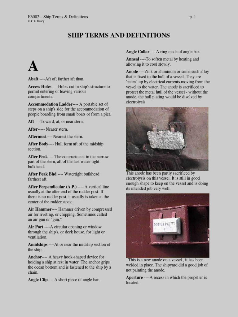 Ship Terms | PDF | Ships | Deck (Ship)