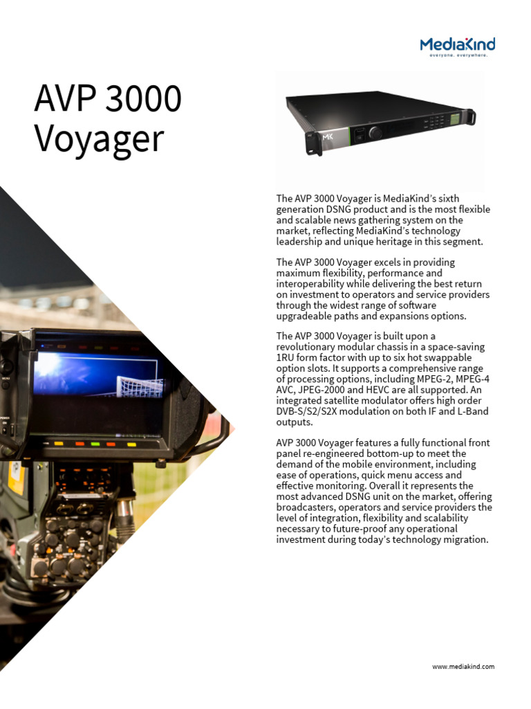 AVP 3000 Datasheet | PDF | Video | Data Compression
