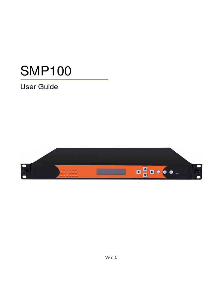 SMP 100 | PDF | Menu (Computing) | Port (Computer Networking)