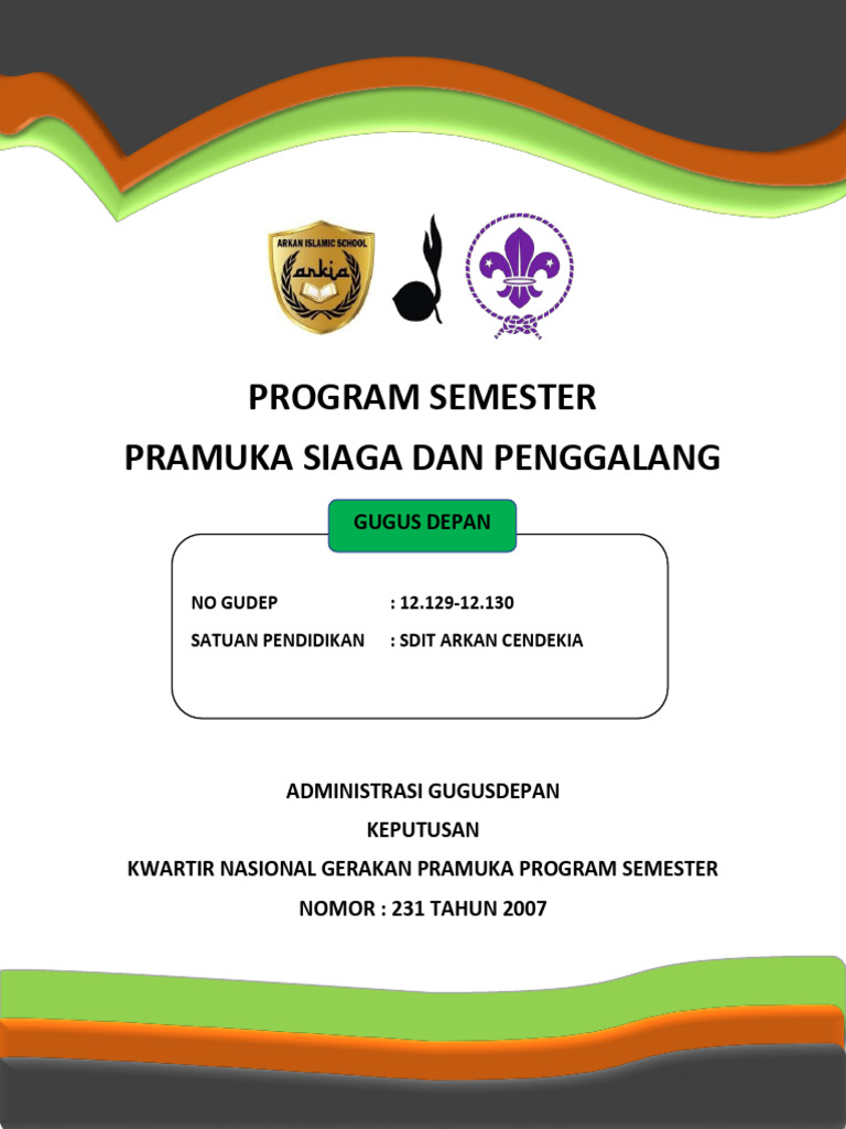 Program Semester Pramuka SDIT Arkan 2024 | PDF